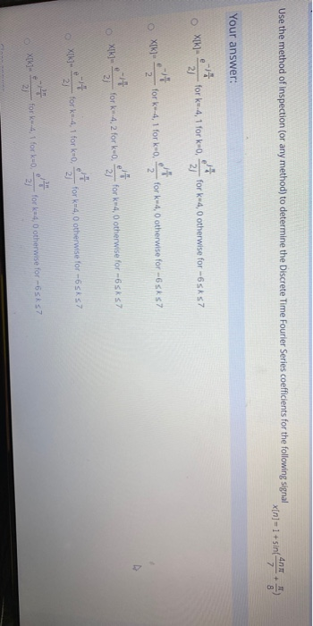 Solved Use the method of Inspection (or any method) to | Chegg.com