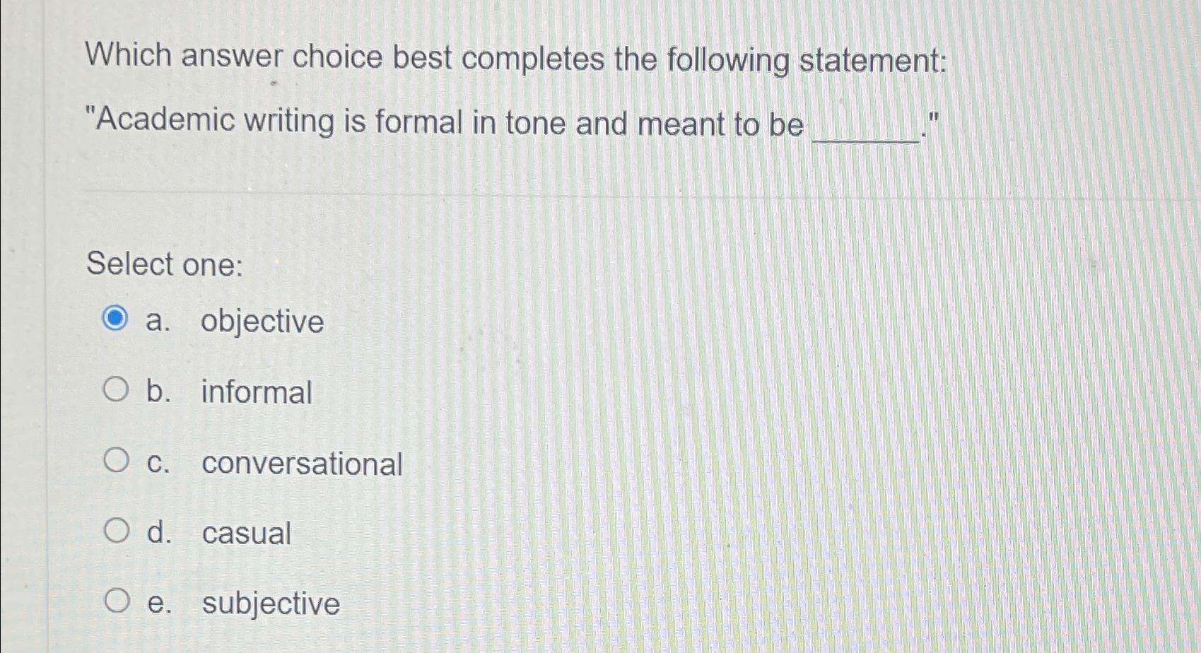 Solved Which answer choice best completes the following | Chegg.com