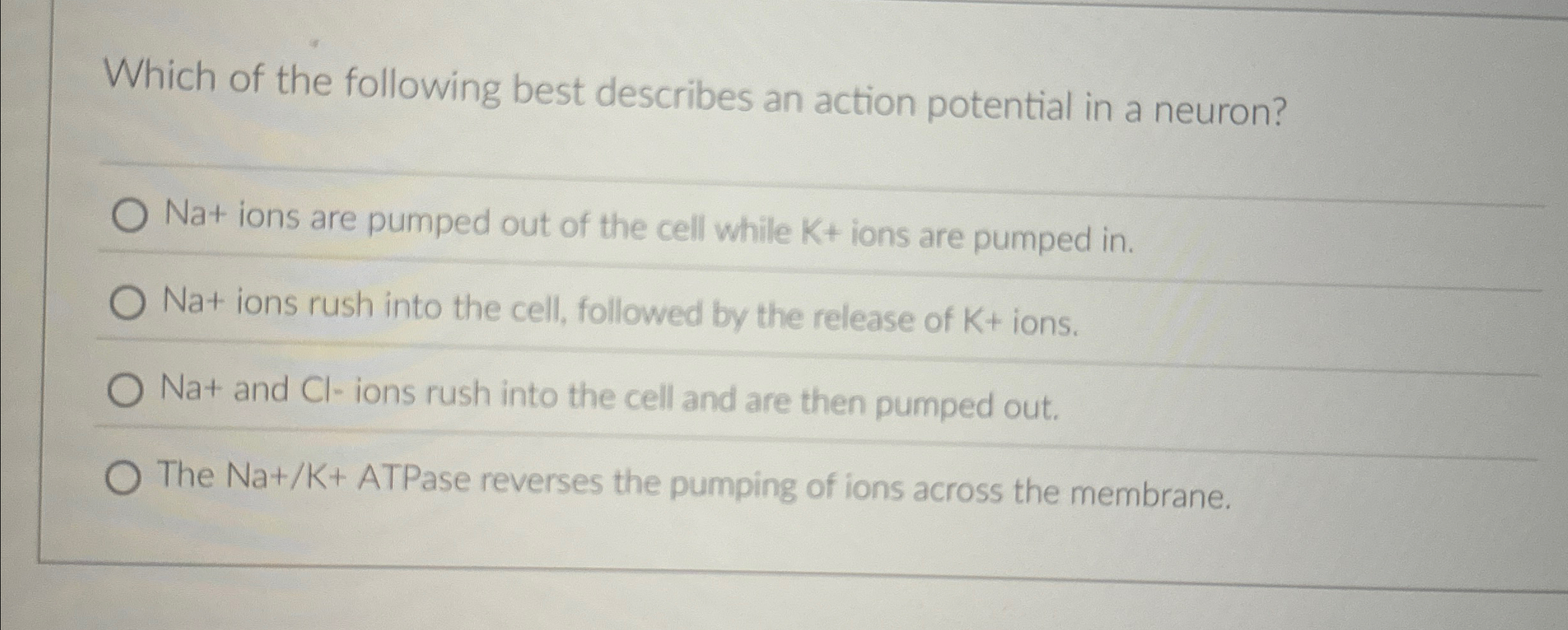 Solved Which of the following best describes an action | Chegg.com