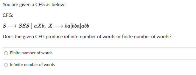 Solved You are given a CFG as | Chegg.com