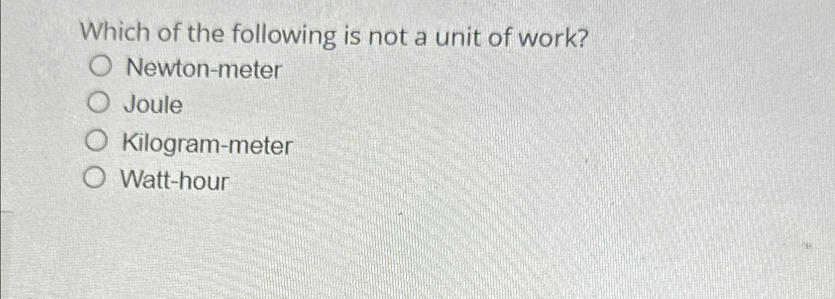 Solved Which of the following is not a unit of | Chegg.com