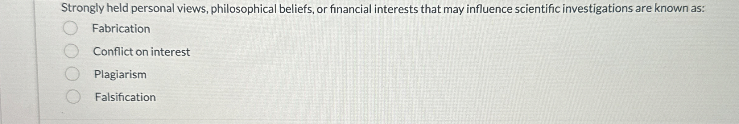 Solved Strongly held personal views, philosophical beliefs, | Chegg.com