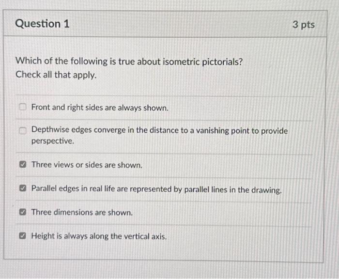 Solved Which of the following is true about isometric | Chegg.com