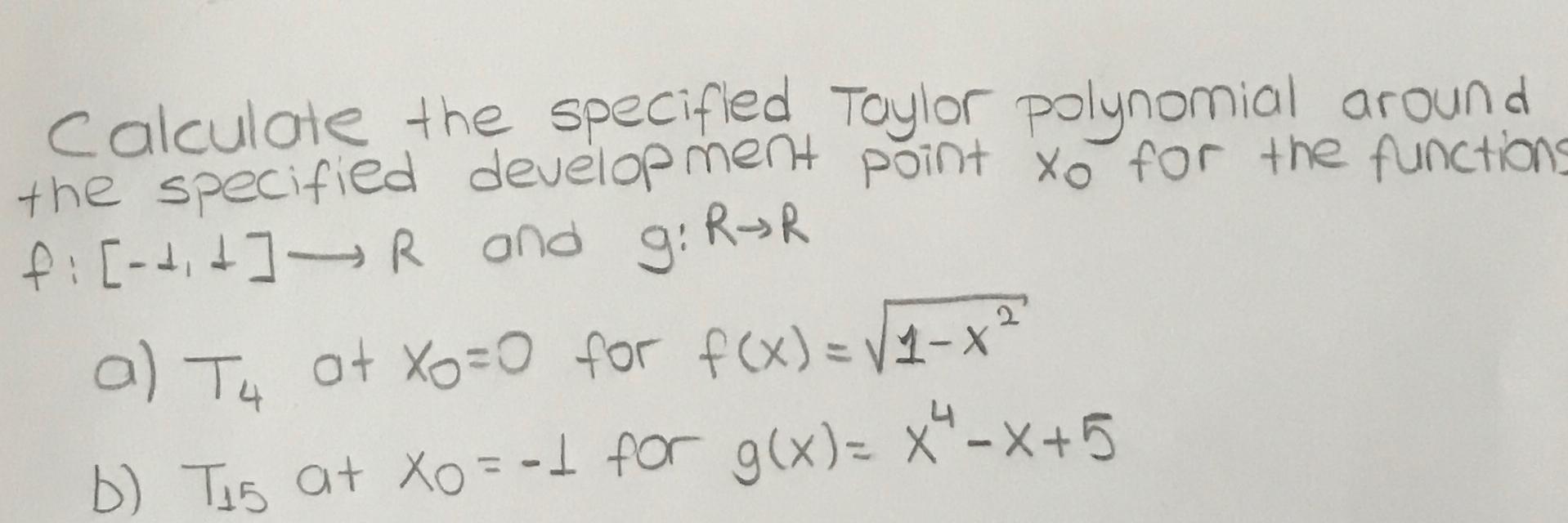 Solved Calculate the specified taylor | Chegg.com
