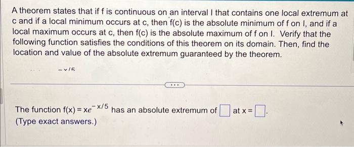 Solved A theorem states that if f is continuous on an | Chegg.com