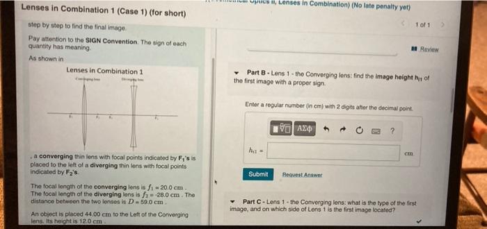 Solved Review Learning Goal: Two Lenses In Combination - you | Chegg.com
