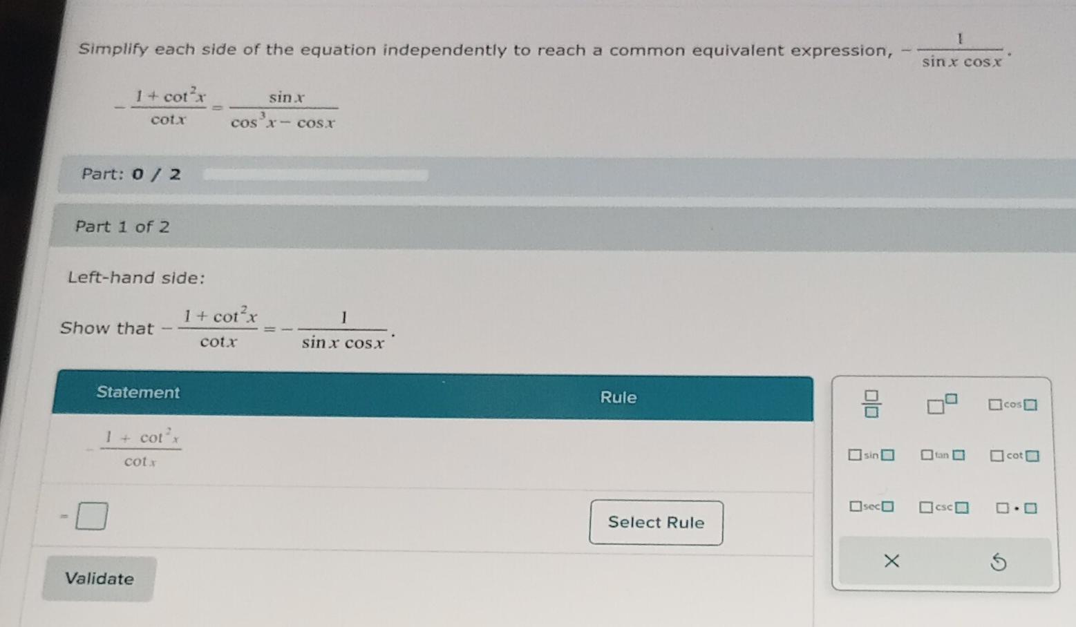 Solved Simplify each side of the equation independently to | Chegg.com