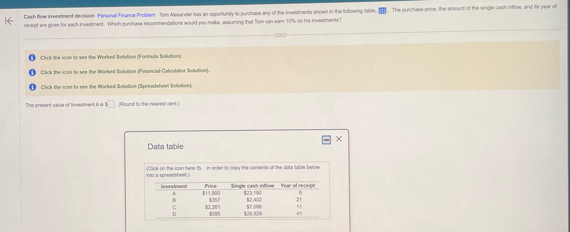 Solved receipt are given for each investment. Which purchase | Chegg.com