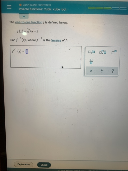 Solved OGRAPHS AND FUNCTIONS Inverse functions: Cubic, cube | Chegg.com
