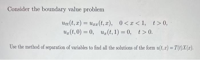 Solved Consider the boundary value problem | Chegg.com