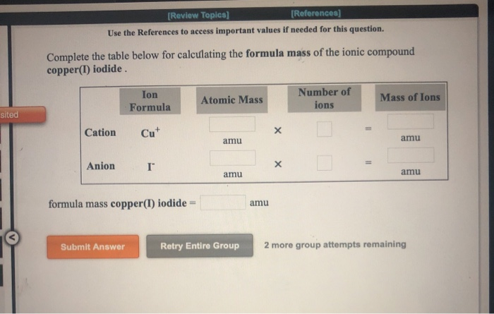 Solved [Review Topics] [References) Use the References to | Chegg.com