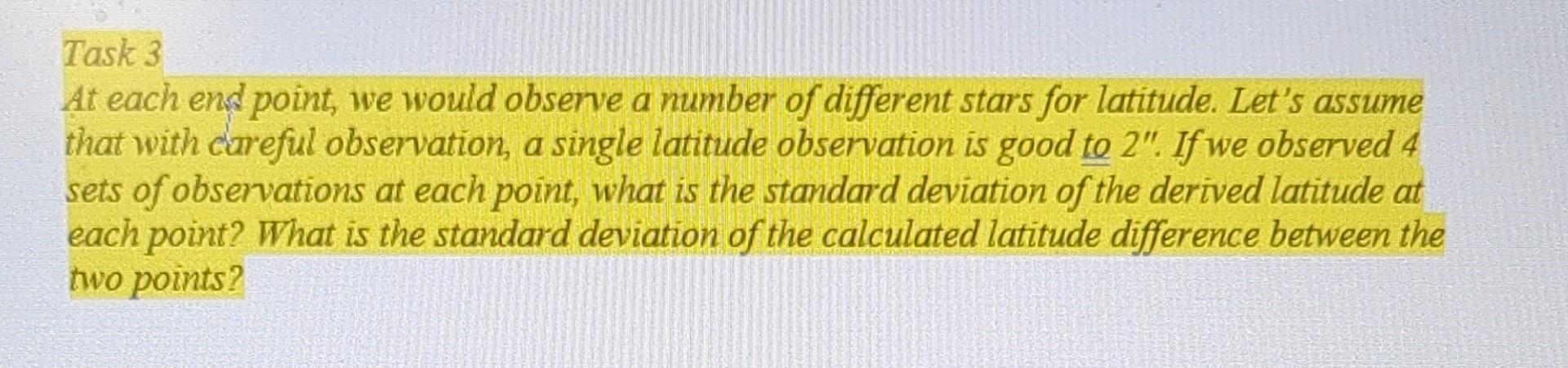 Solved Task 3 At each end point, we would observe a number | Chegg.com