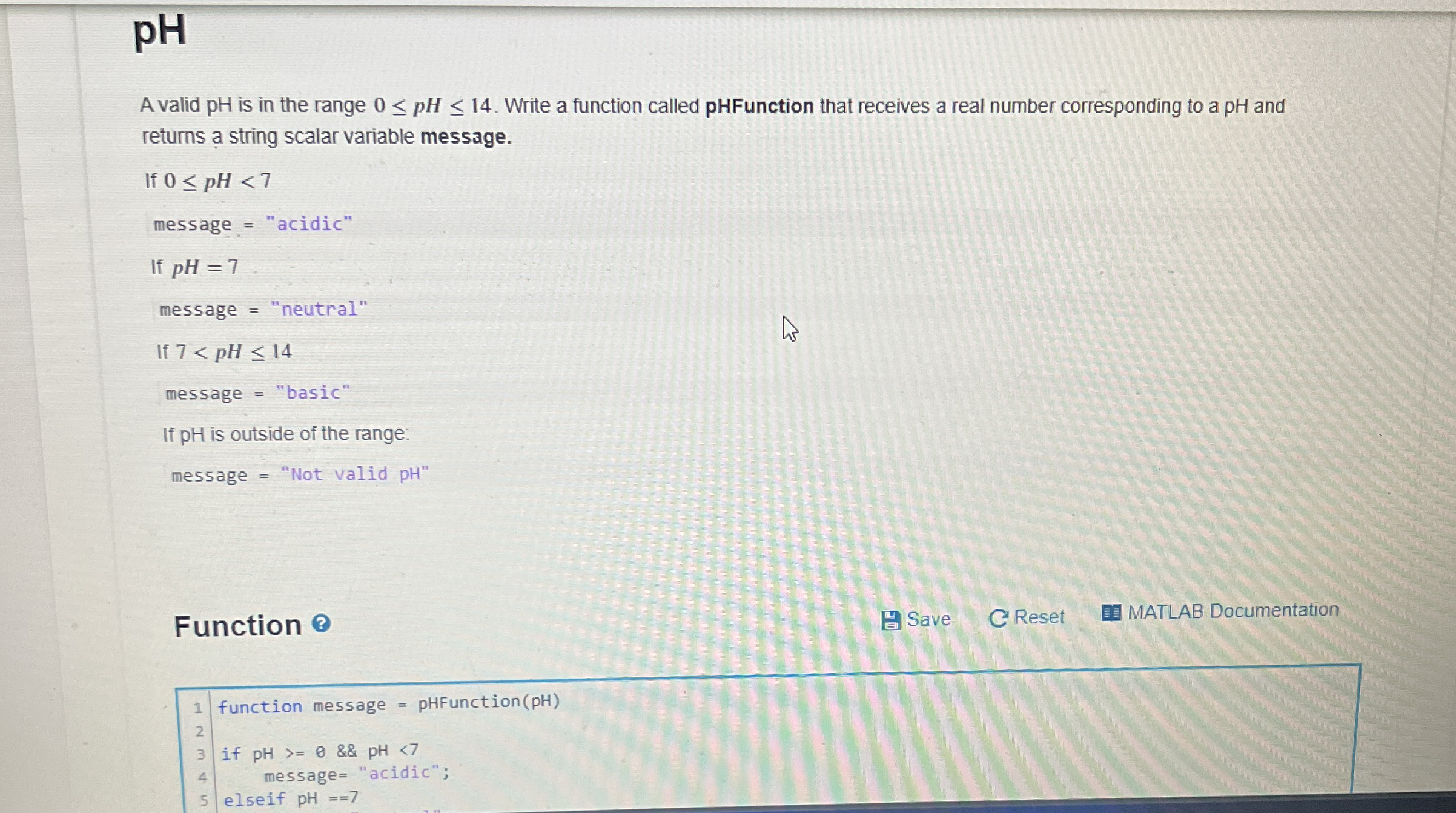 Solved pHA valid pH is in the range 0≤pH≤14. ﻿Write a | Chegg.com