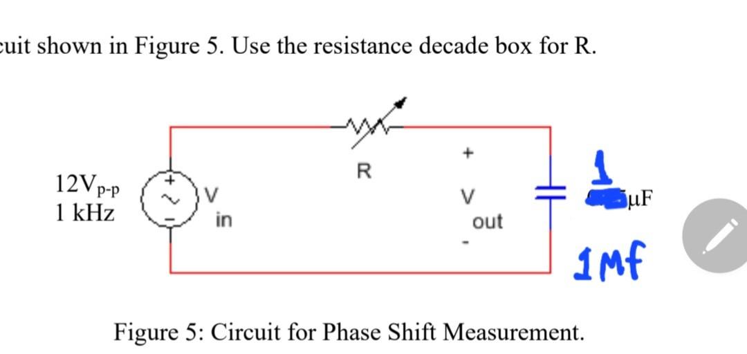 Solved uit shown in Figure 5. Use the resistance decade box | Chegg.com