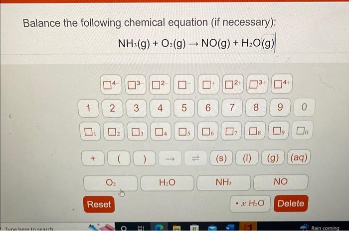 Solved Balance the following chemical equation (if | Chegg.com