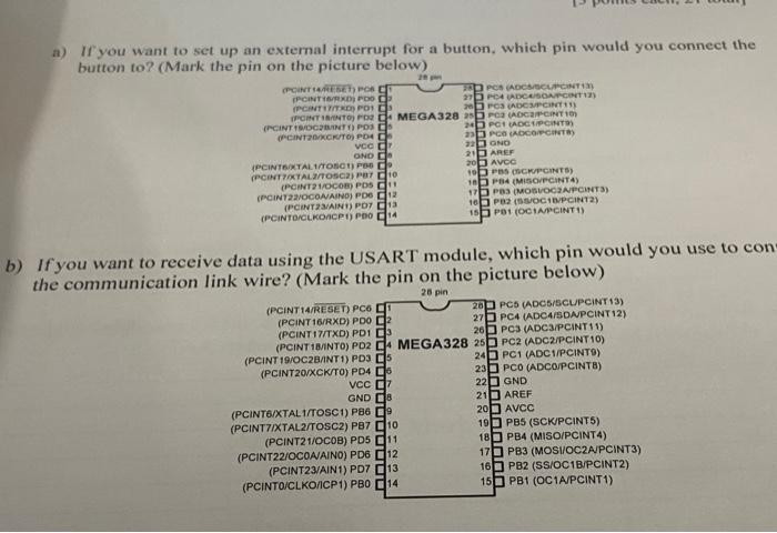 Solved a) If you want to set up an external interrupt for a | Chegg.com