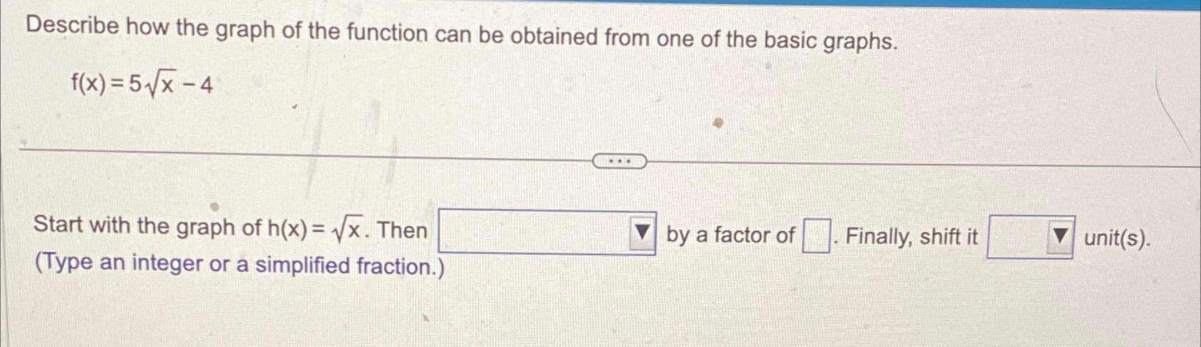 Solved Describe how the graph of the function can be | Chegg.com