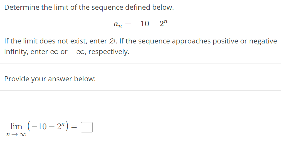 Solved Determine the limit of the sequence defined | Chegg.com