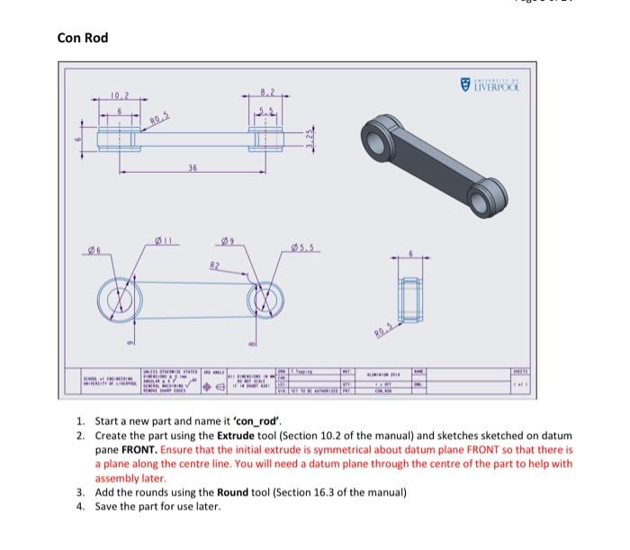 Solved please help me with this creo 8 drawing step by step | Chegg.com