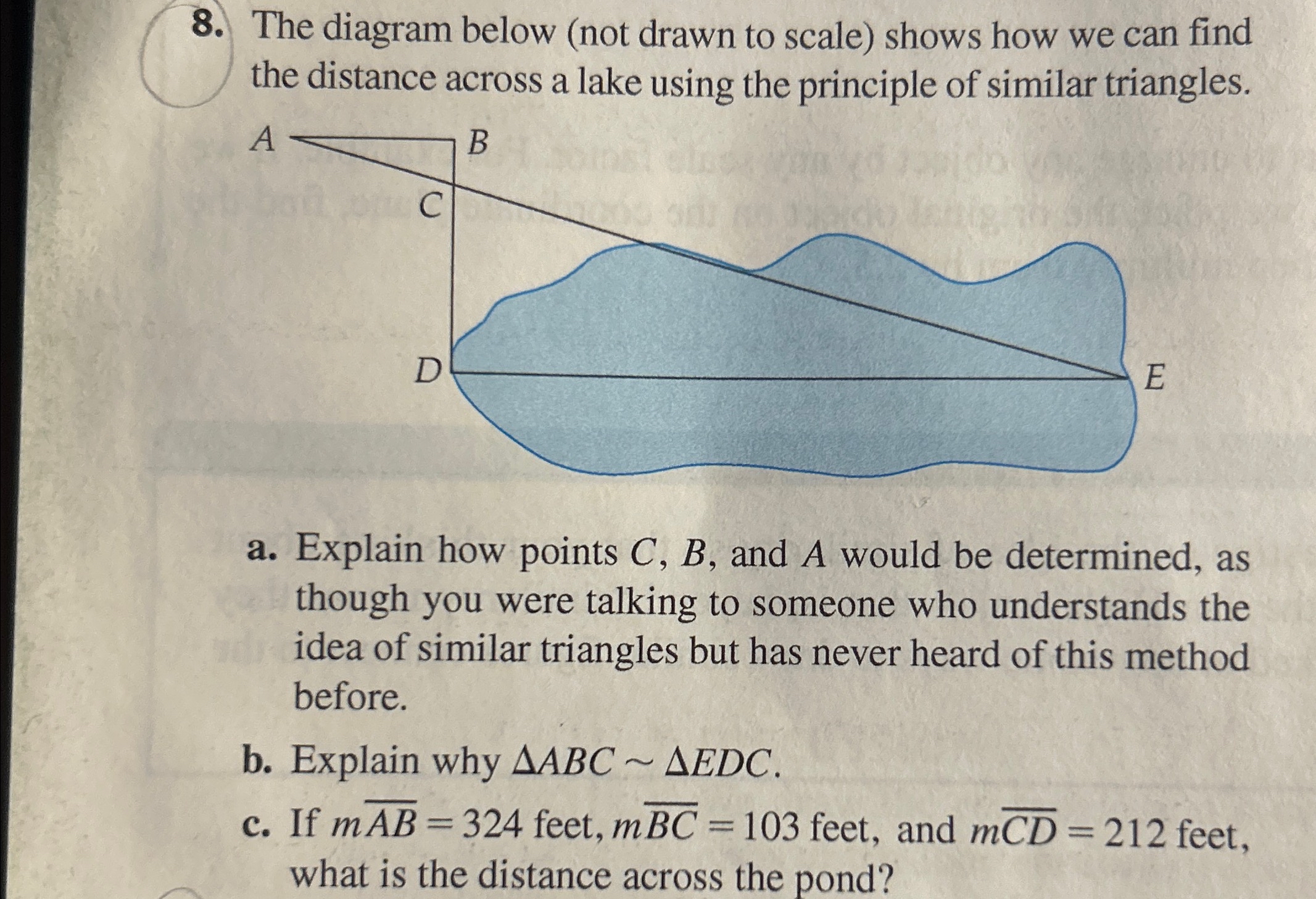 Solved The diagram below (not drawn to scale) ﻿shows how we | Chegg.com