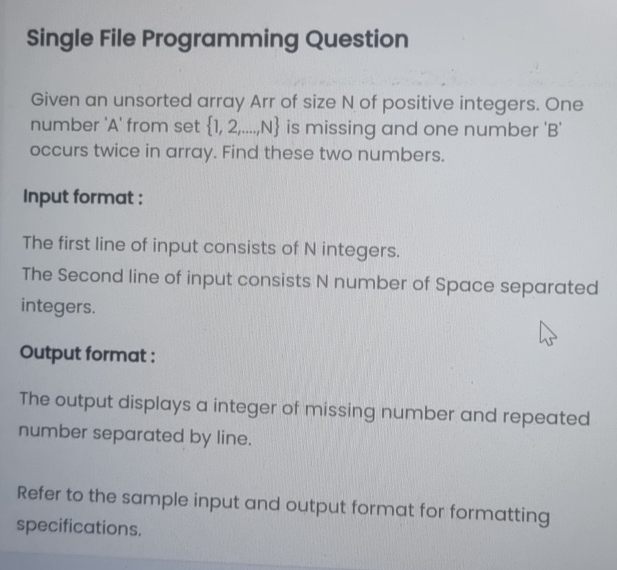 Solved Single File Programming Questiongiven An Unsorted
