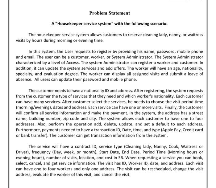 Solved Draw the Use Case diagram and Choose one of the main | Chegg.com