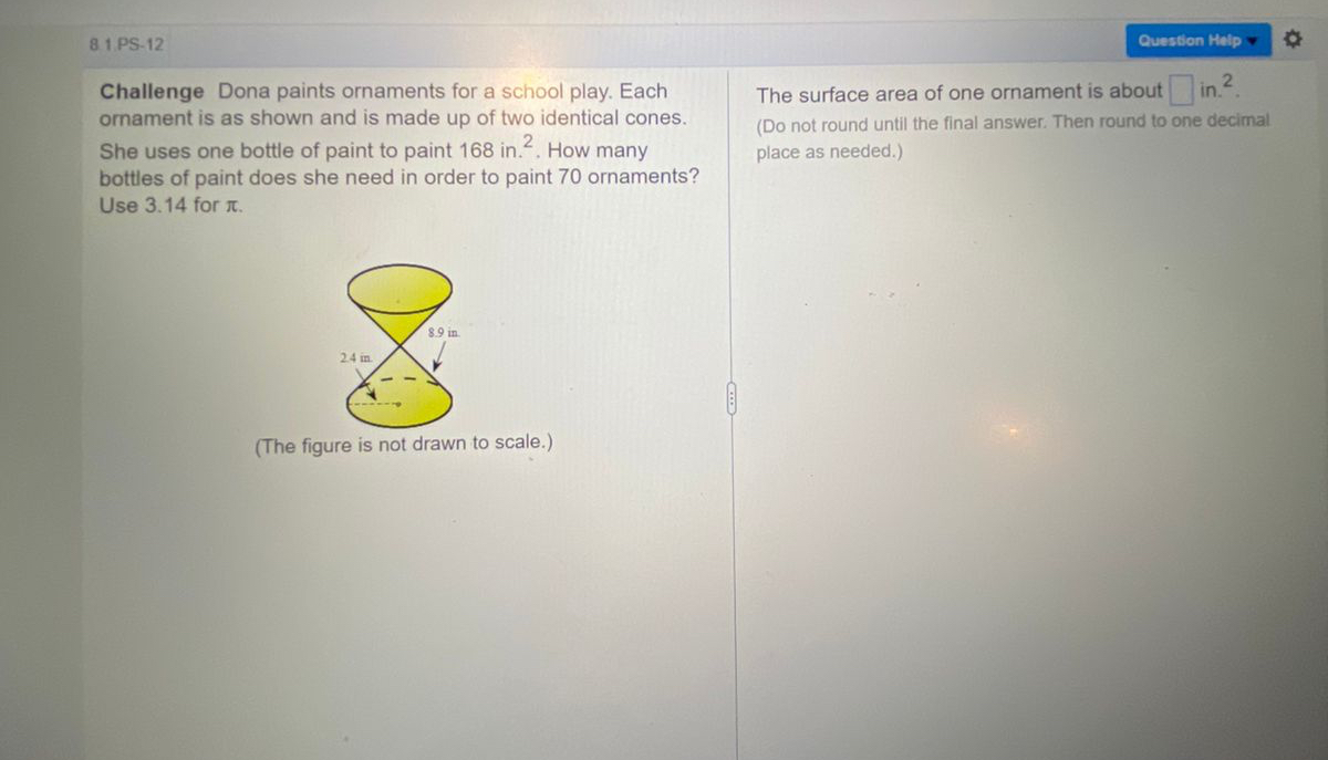 Solved PS-12Challenge Dona paints ornaments for a school | Chegg.com