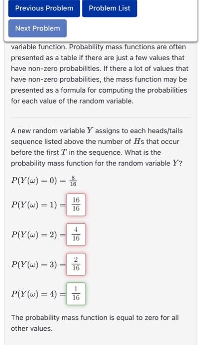 Solved variable function. Probability mass functions are | Chegg.com