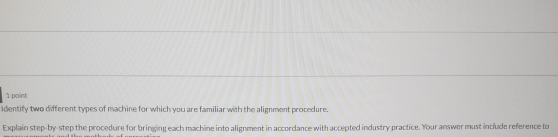 Solved 1 ﻿pointIdentify two different types of machine for | Chegg.com