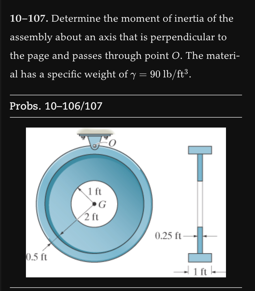 Solved 10-107. ﻿Determine the moment of inertia of the | Chegg.com