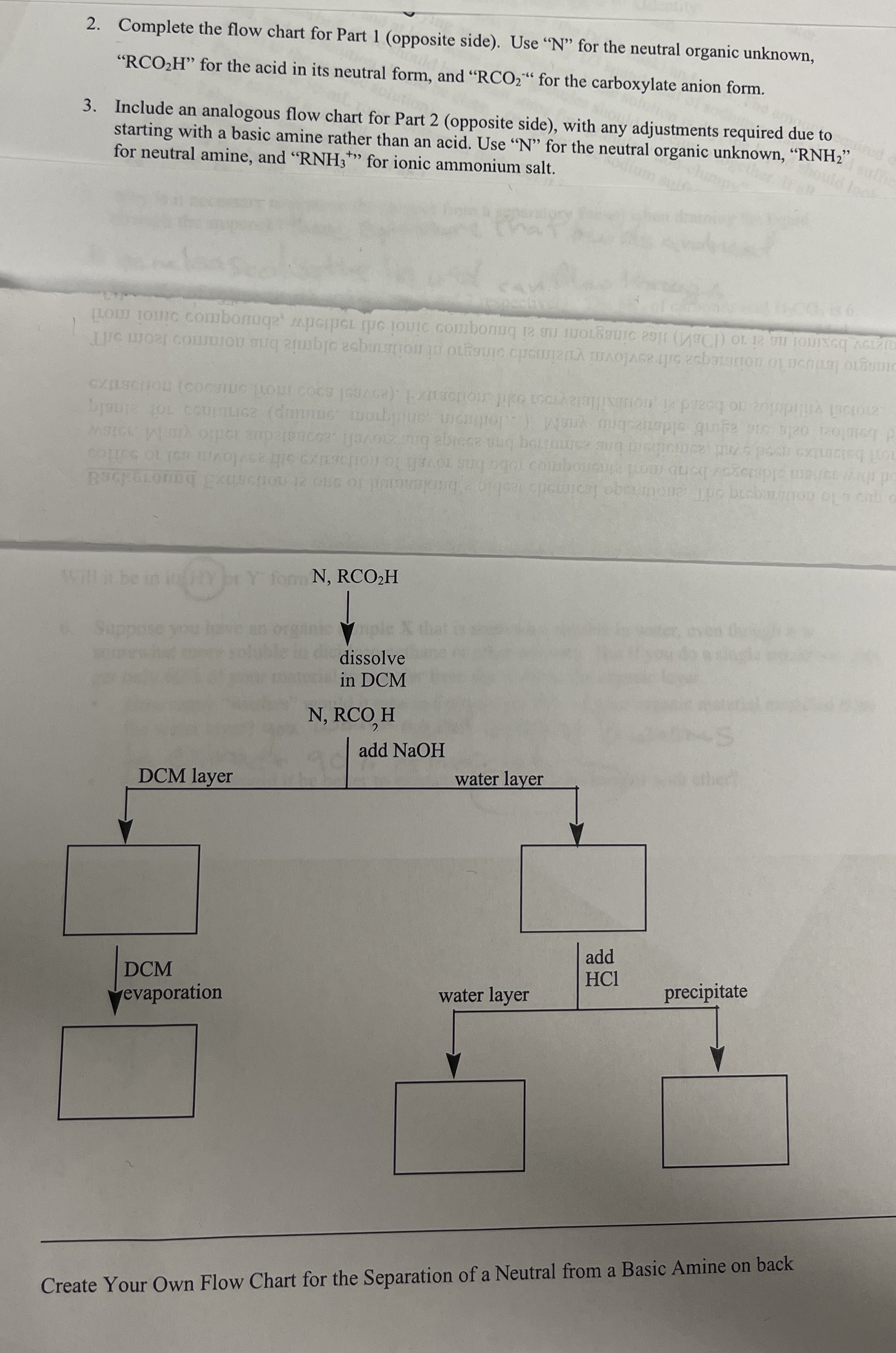 Solved Complete the flow chart for Part 1 (opposite side). | Chegg.com
