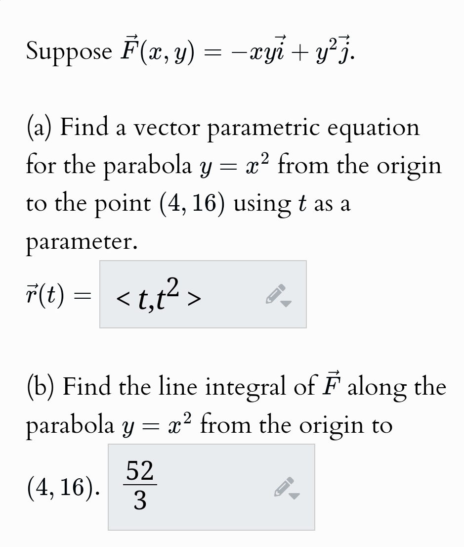 Solved Suppose vec(F)(x,y)=-xyvec(i)+y2vec(j).(a) ﻿Find a | Chegg.com