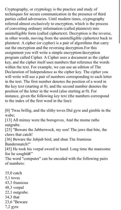 Cryptography, or cryptology is the practice and study | Chegg.com