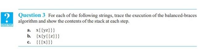 Solved to answer Question 3, p.203, show the execution | Chegg.com