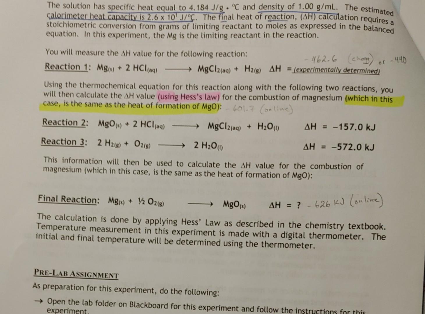Solved OF FORMATION OF MAGNESIUM OXIDE REPORT SHEET Name: | Chegg.com