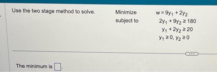 Solved The minimum is | Chegg.com