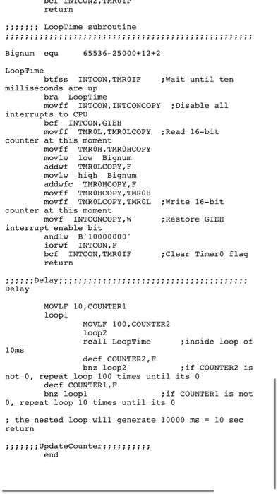 Display a count up from 0 to 9 in steps of 1 and a | Chegg.com