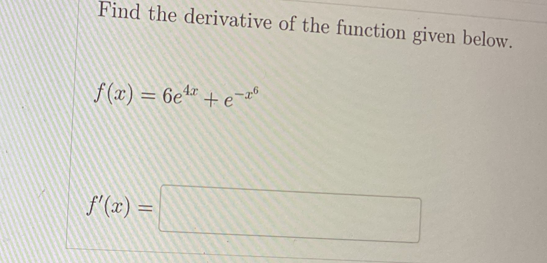 Solved Find the derivative of the function given | Chegg.com