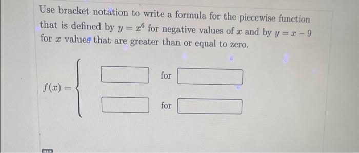 Solved Use bracket notation to write a formula for the | Chegg.com