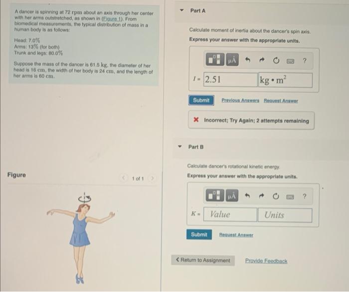 Solved X Incorrect; Try Again: 2 attempts remaining Part B | Chegg.com
