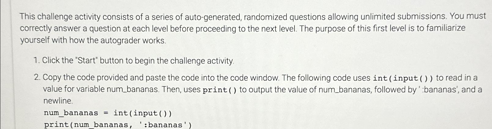 Solved This challenge activity consists of a series of | Chegg.com