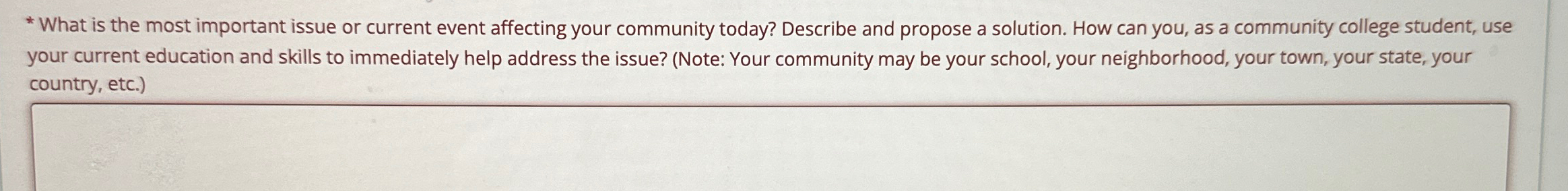 Solved What is the most important issue or current event | Chegg.com