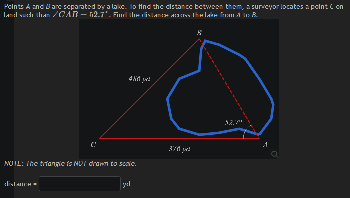 Solved Points A and B ﻿are separated by ﻿a lake. To ﻿find | Chegg.com