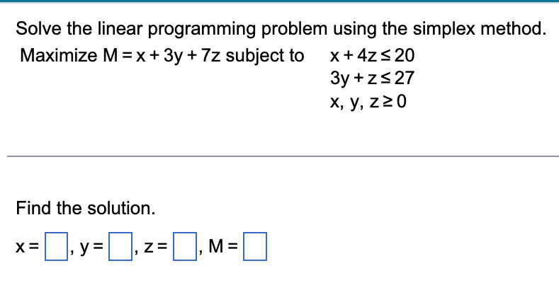 Solved Solve The Linear Programming Problem Using The