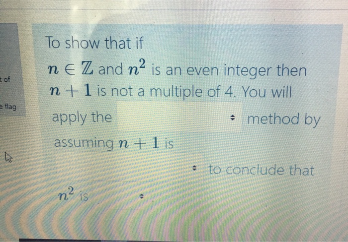 Solved tof To show that if ne Z and nº is an even integer | Chegg.com