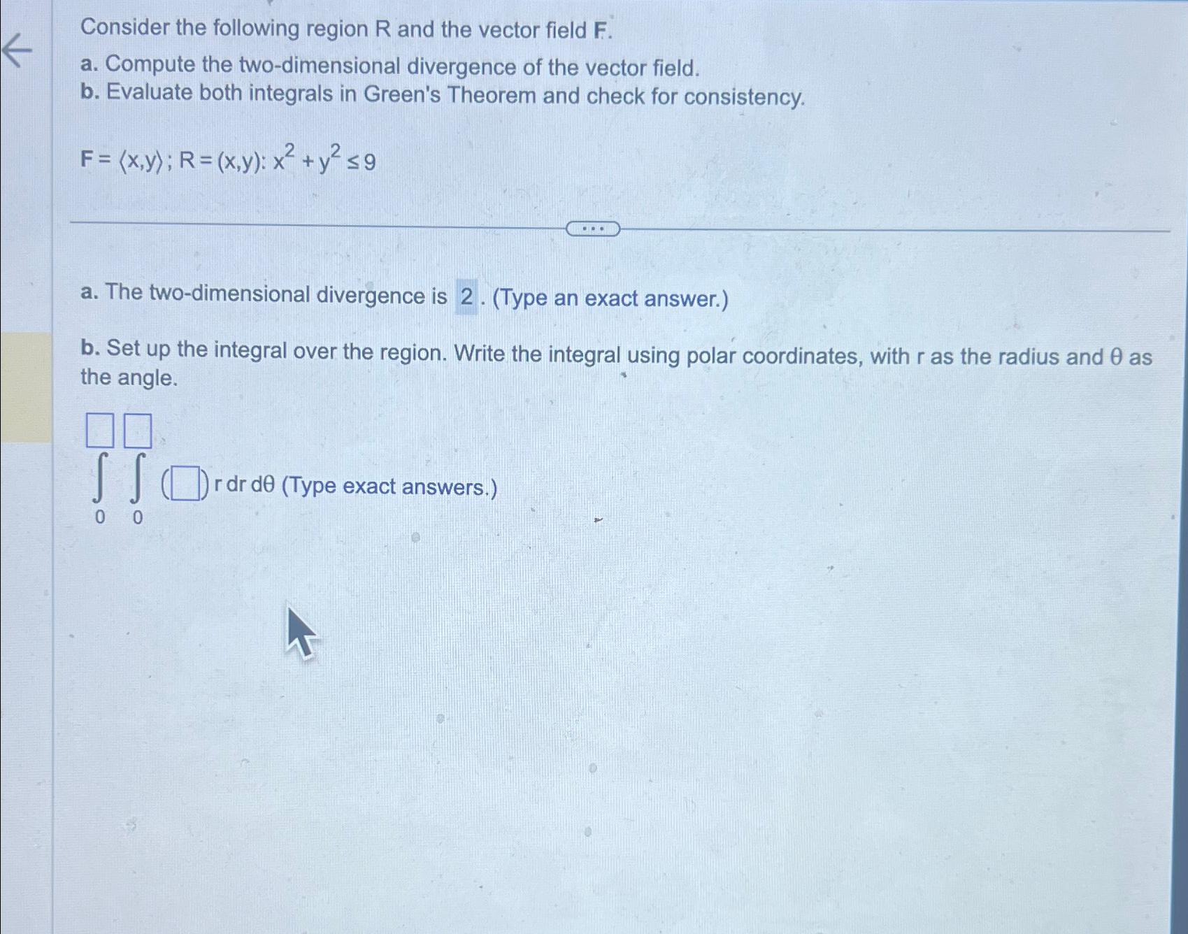 Solved Consider the following region R ﻿and the vector field | Chegg.com