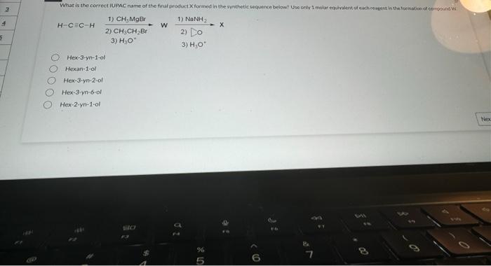 Solved |Hex-3-yn-1-ol Hexan-1-ol Hex-3-yn-2-ol Hex-3:yn-6-ol | Chegg.com