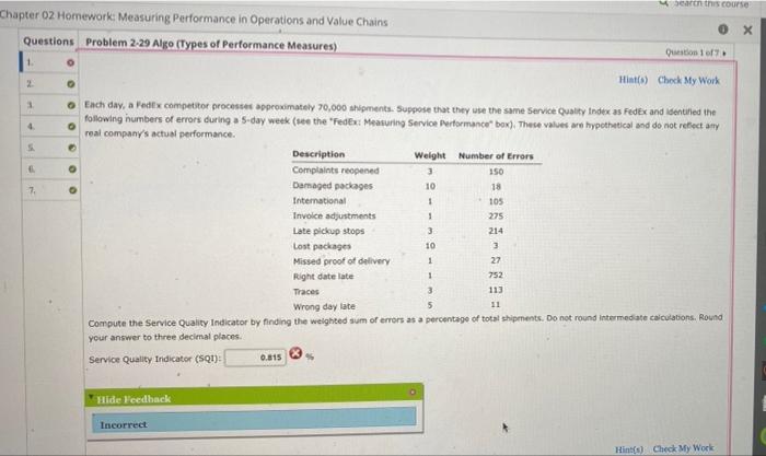 Solved search this course Chapter 02 Homework: Measuring | Chegg.com
