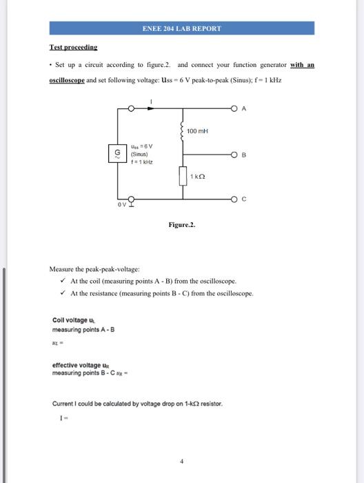 Solved ENEE 204 LAB REPORT NAME: STUDENT ID: SECTION: | Chegg.com