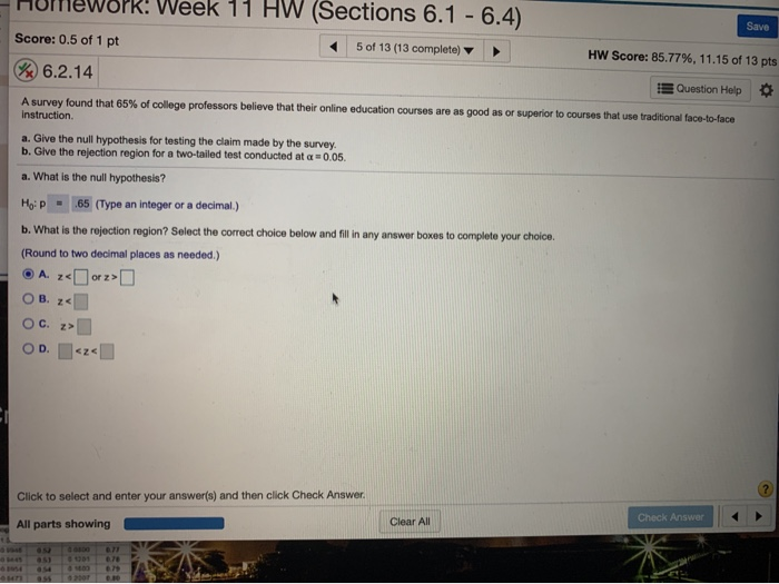 Solved Homework Week 11 Hw Sections 6 1 6 4 Save 4 13